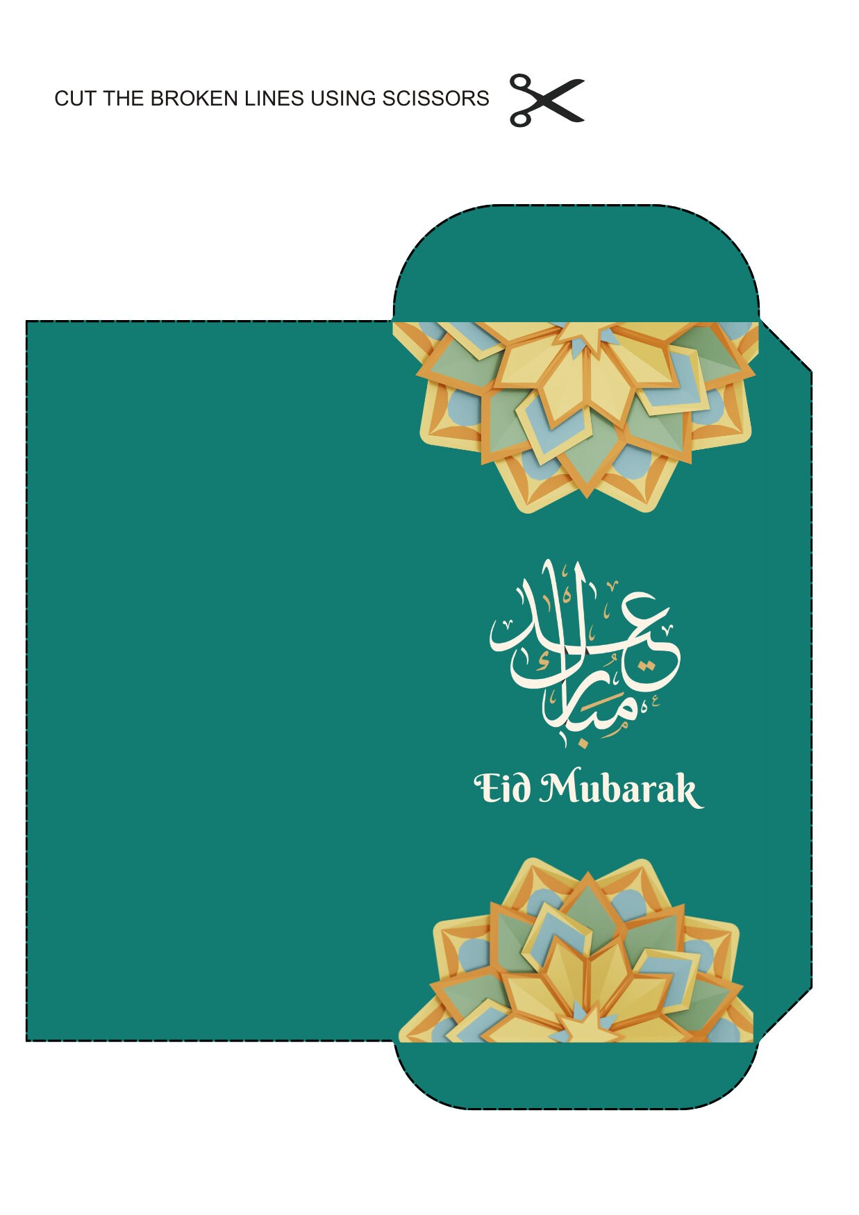 Eidiyah Envelope Template for Coin Envelope for Eid Celebration for ...