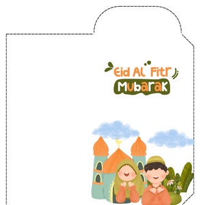 Eidiyah Envelope Template for Coin Envelope for Eid Celebration for ...