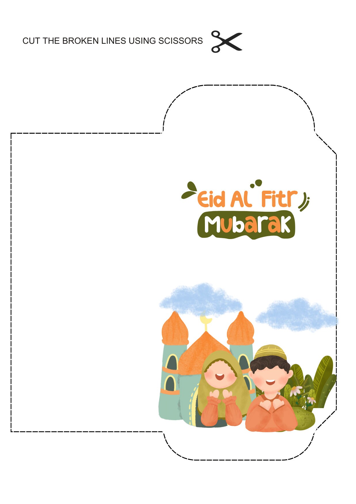 Eidiyah Envelope Template for Coin Envelope for Eid Celebration for ...
