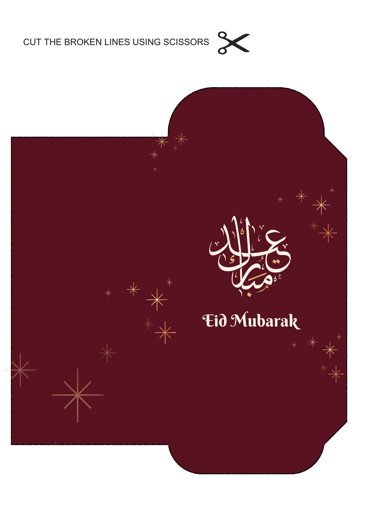 Eidiyah Envelope Template for Coin Envelope for Eid Celebration for ...