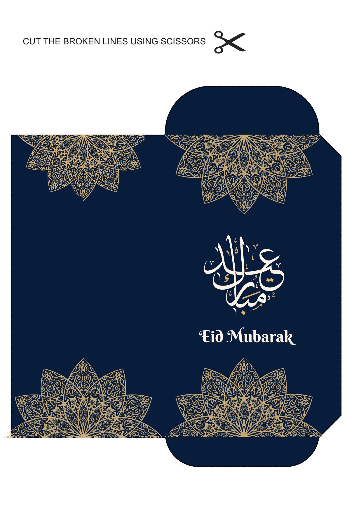 Eidiyah Envelope Template for Coin Envelope for Eid Celebration for ...