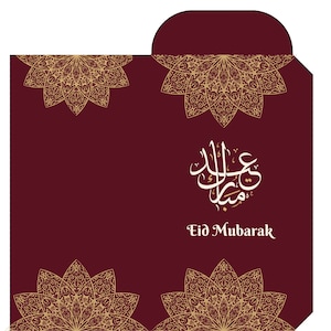 Eidiyah Envelope Template for Coin Envelope for Eid Celebration for ...