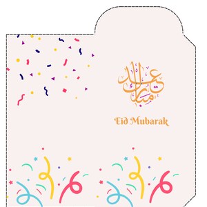 Eidiyah Envelope Template for Coin Envelope for Eid Celebration for ...