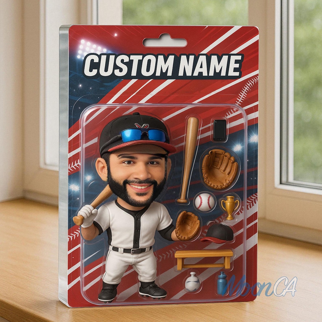 Custom Baseball Player Acrylic Block Plaque, Toy Figure From Your Photo ...