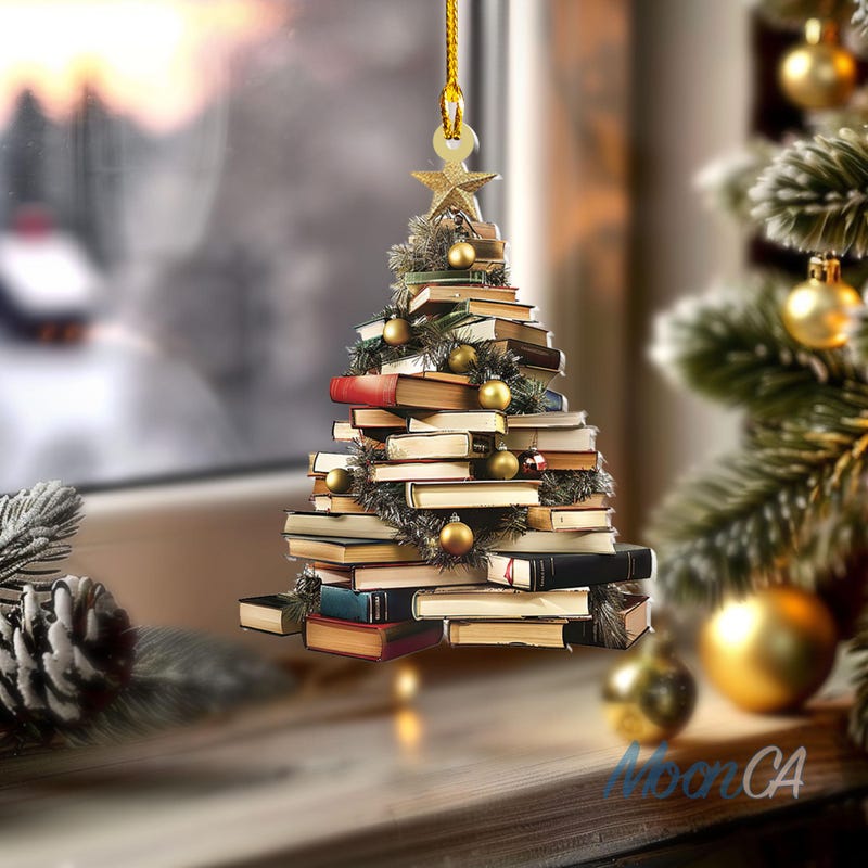 Christmas Book Stack - Etsy