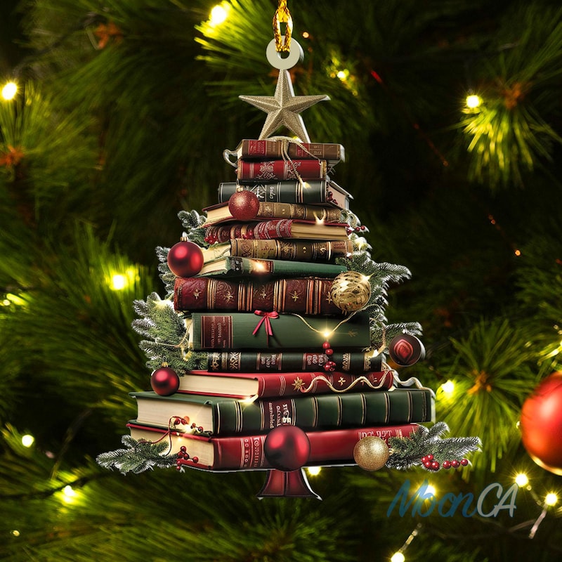 Christmas Book Stack - Etsy