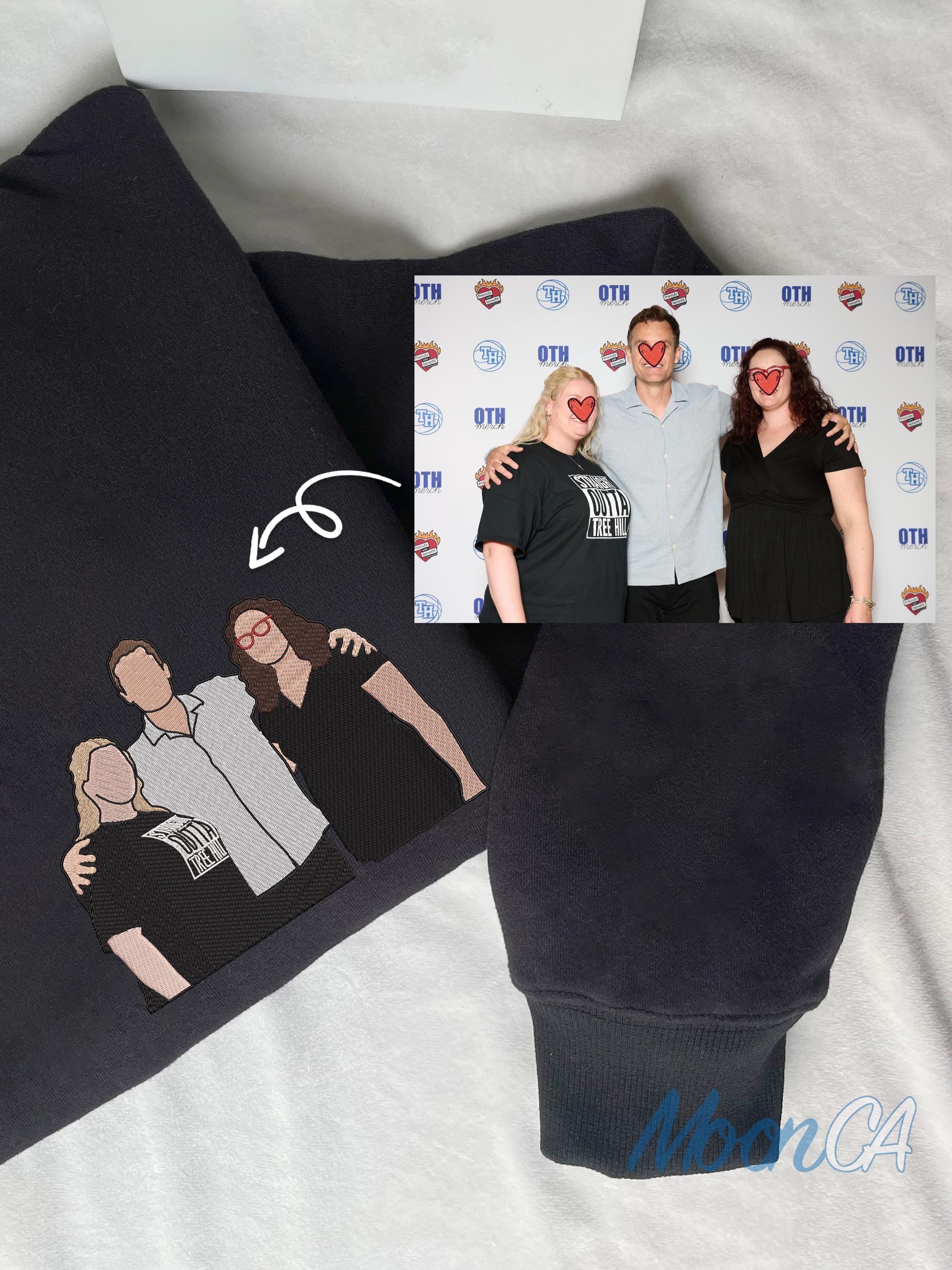 Embroidered Portrait Sweatshirt, Custom Photo on Hoodie Embroidered ...