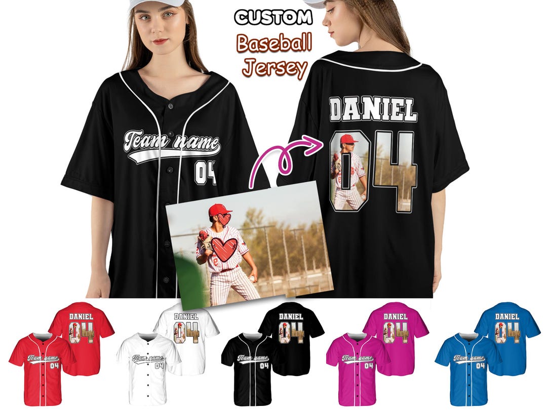 Personalized Name and Number Photo Jersey Shirt, Custom Photo Jersey ...