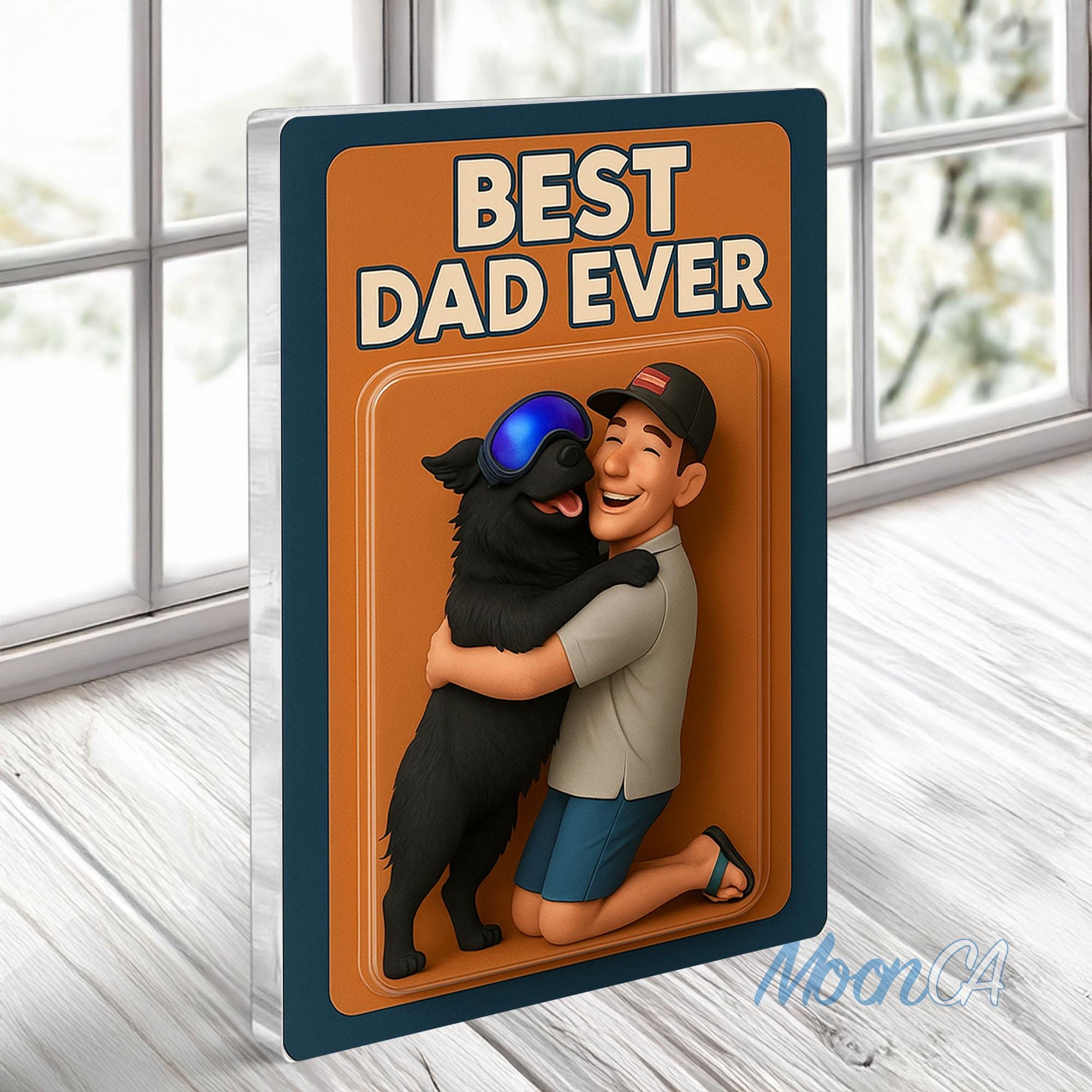 Personalized Dog Dad Acrylic Block Plaque, Dog Dad Gifts, Dog Dad ...