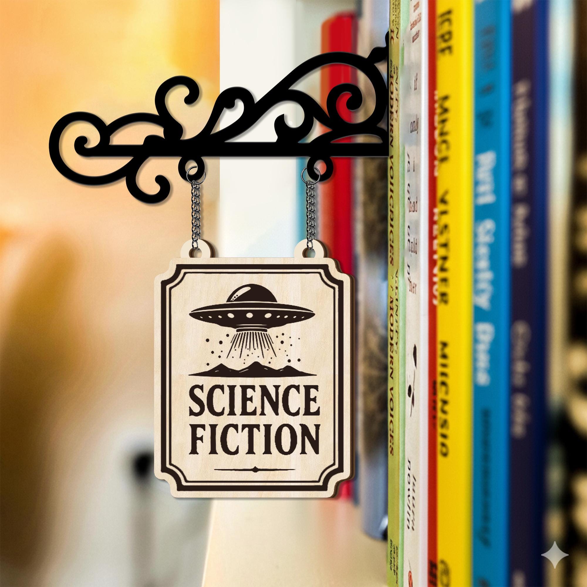 Custom Science Fiction Book Tavern Wooden Signs, Booktok Gift, Library ...