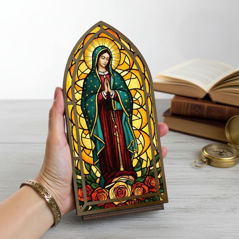 Our Lady of Grace Book Nook Light, Virgin Mary Book Nook Decor ...