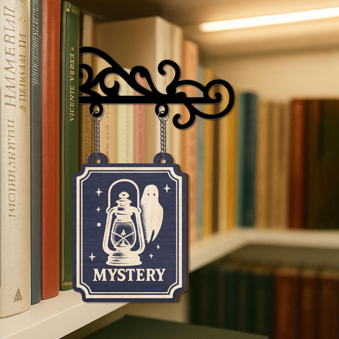 Personalized Mystery Book Tavern Library Signs, Custom Wooden Bookshelf ...