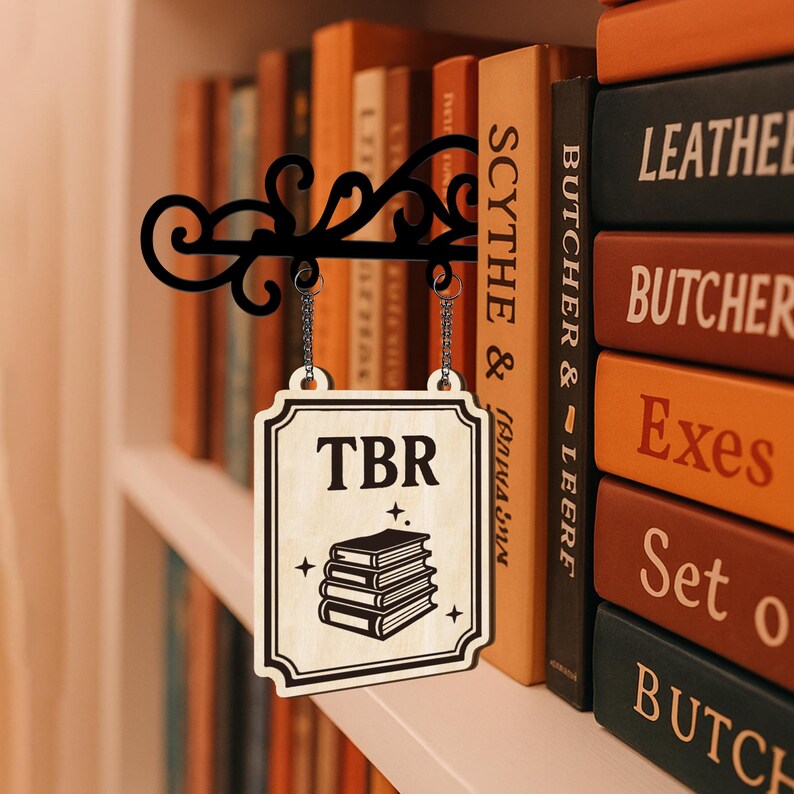 TBR Book Tavern Sign, Book Genre Dividers, Personalized Book Shelf ...