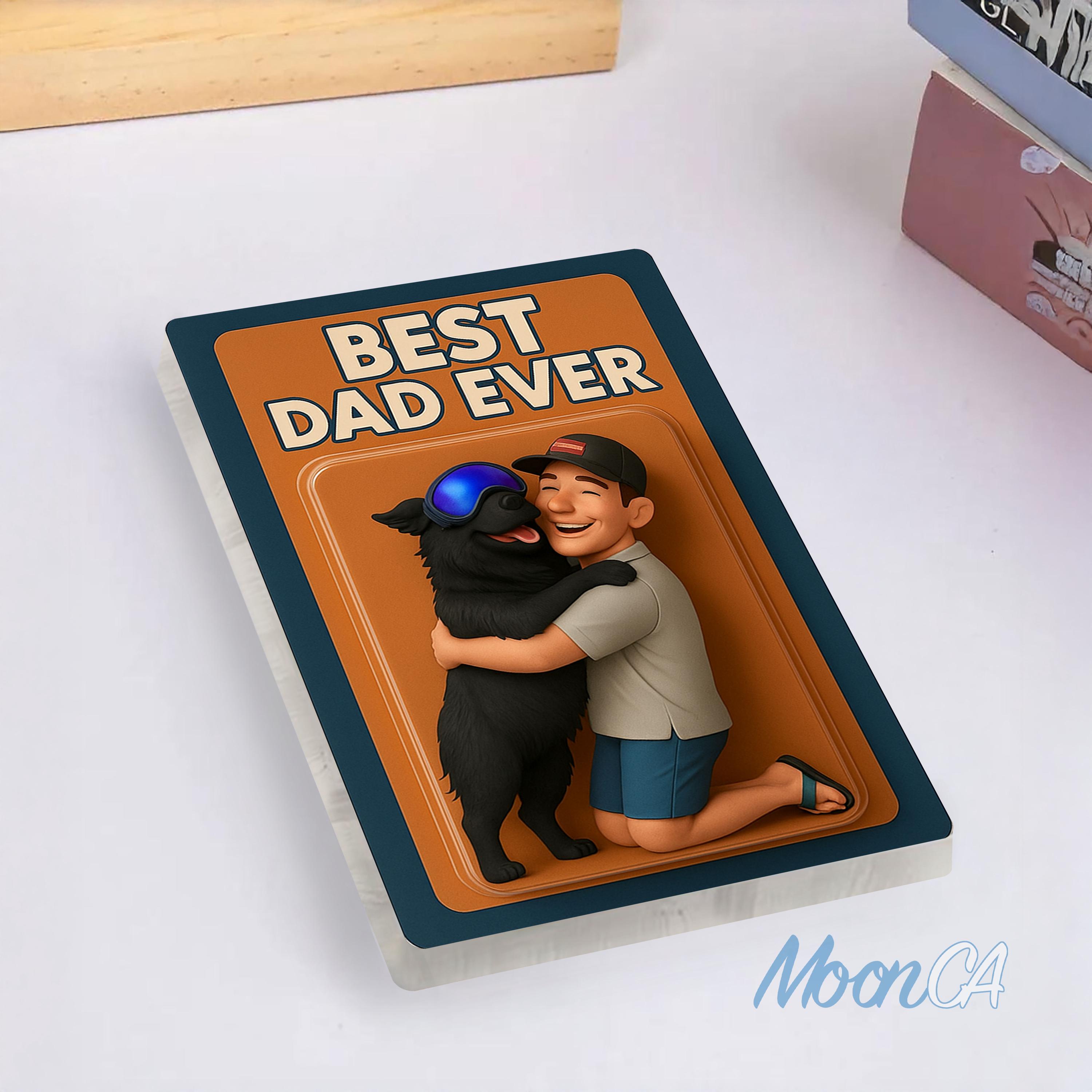 Personalized Dog Dad Acrylic Block Plaque, Dog Dad Gifts, Dog Dad ...