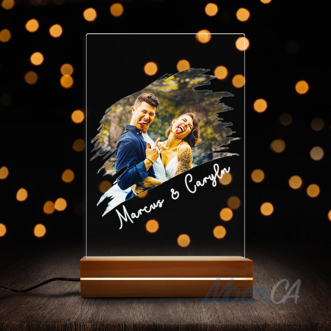 Personalized Photo Night Light, Custom Photo Collage LED Light, Custom ...