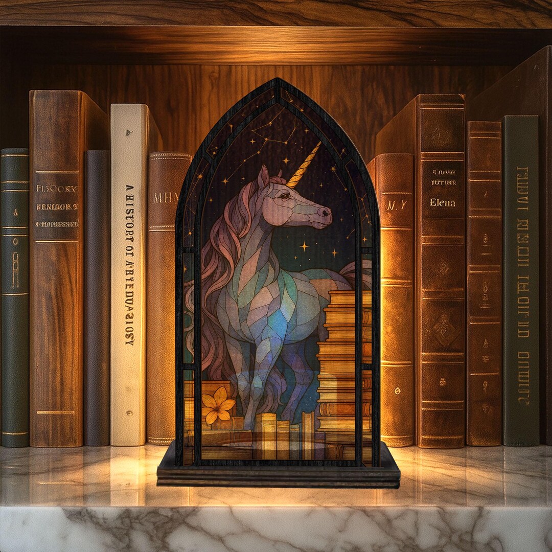 Unicorn Fantasy Bookshelf Decor, Unicorn Library Sign, Outstanding ...