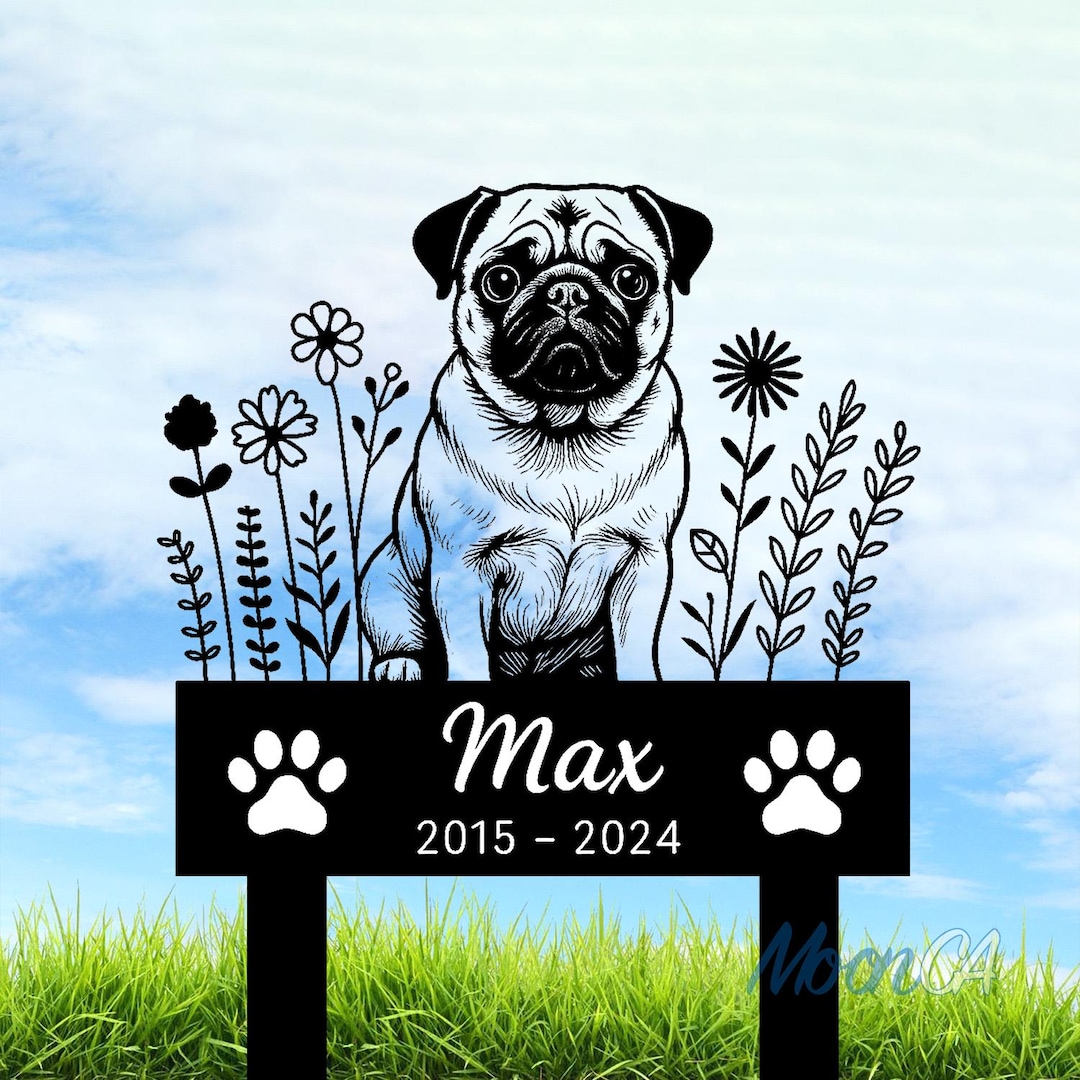 Custom Dog Memorial Sign With Stake, Pet Design Garden Sign, Gift for ...
