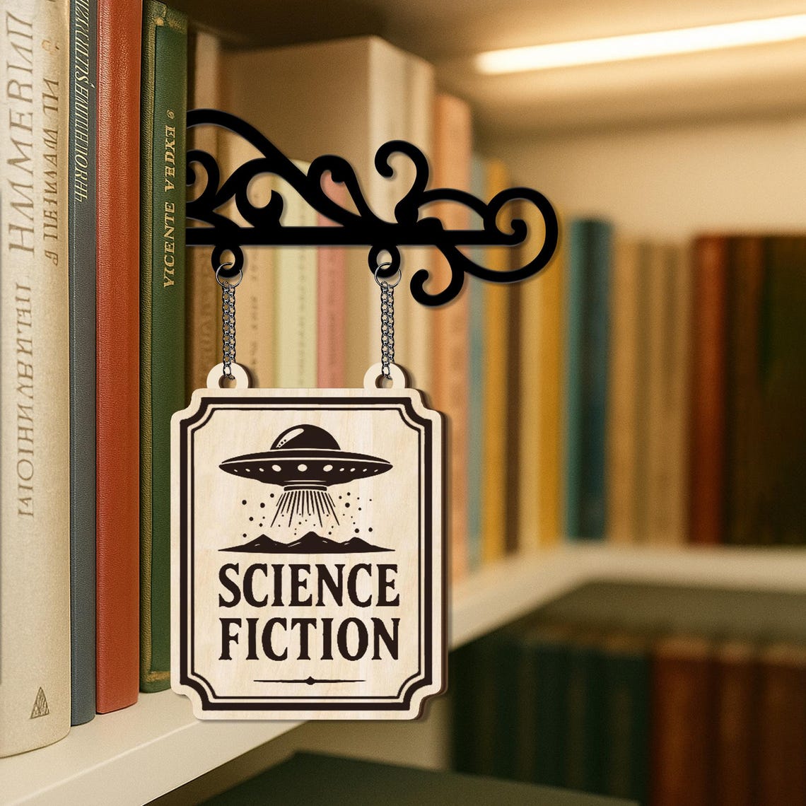 Custom Science Fiction Book Tavern Wooden Signs, Booktok Gift, Library ...