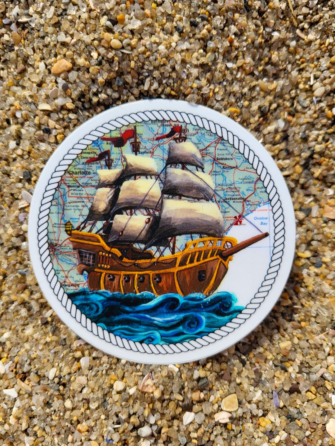 Pirate Ship Vinyl Sticker - Etsy
