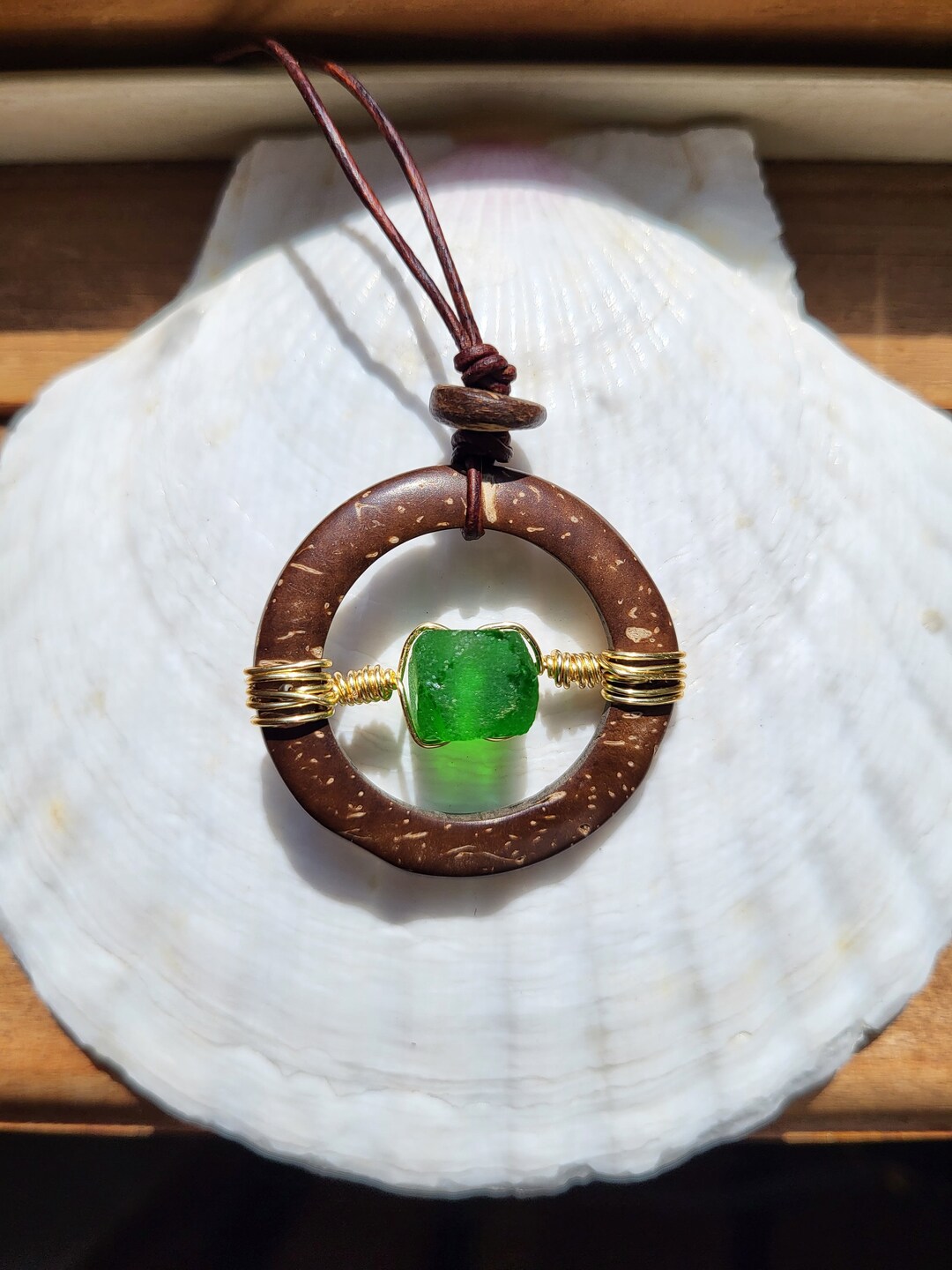 Coconut Shell Pirate Medallion Necklace - Etsy