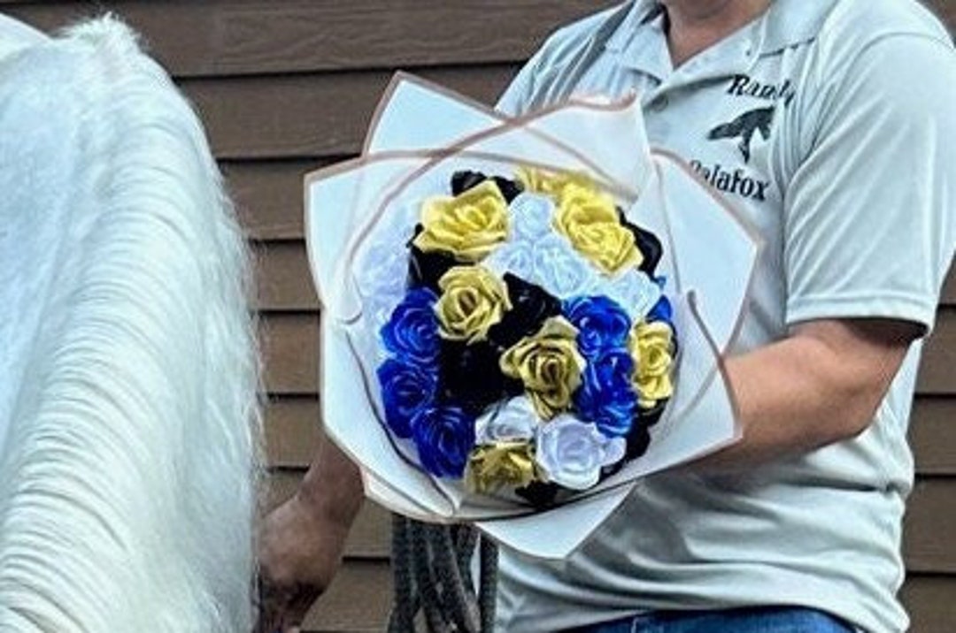 Eternal Forever Lasting ribbon Rose Bouquets - Etsy