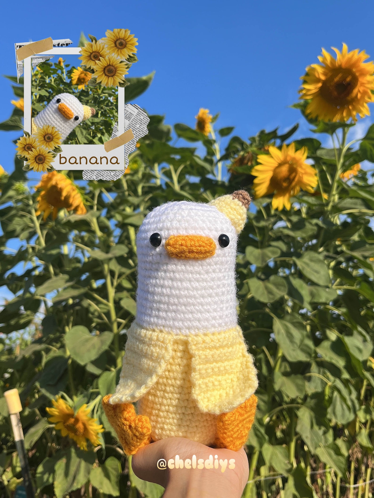 Banana Goose Crochet Plushie - Etsy