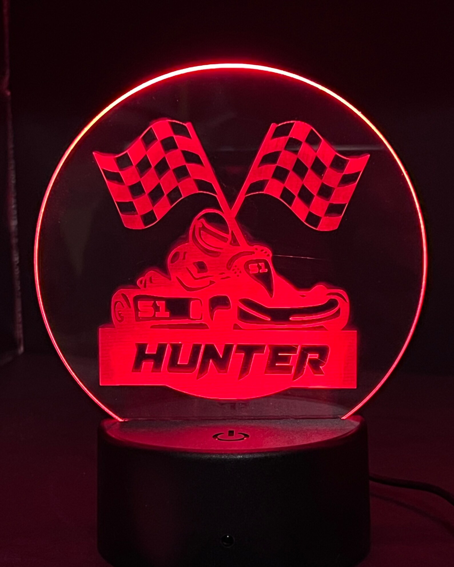 Kart Racing Light up Sign PERSONALIZED - Etsy