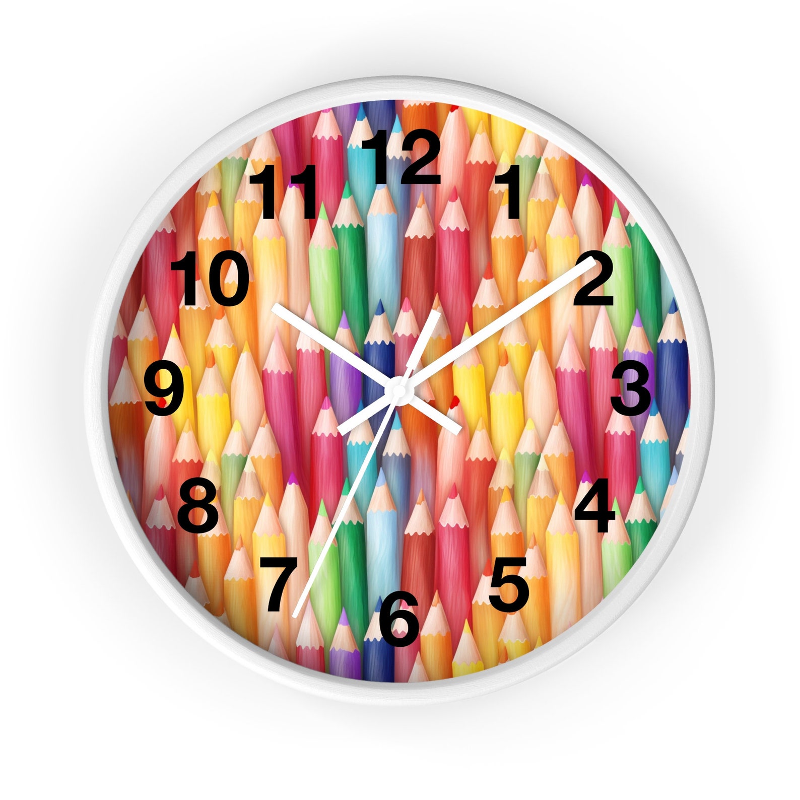 Classroom Wall Clock, Teacher Appreciation, Pencil Wall Clock ...