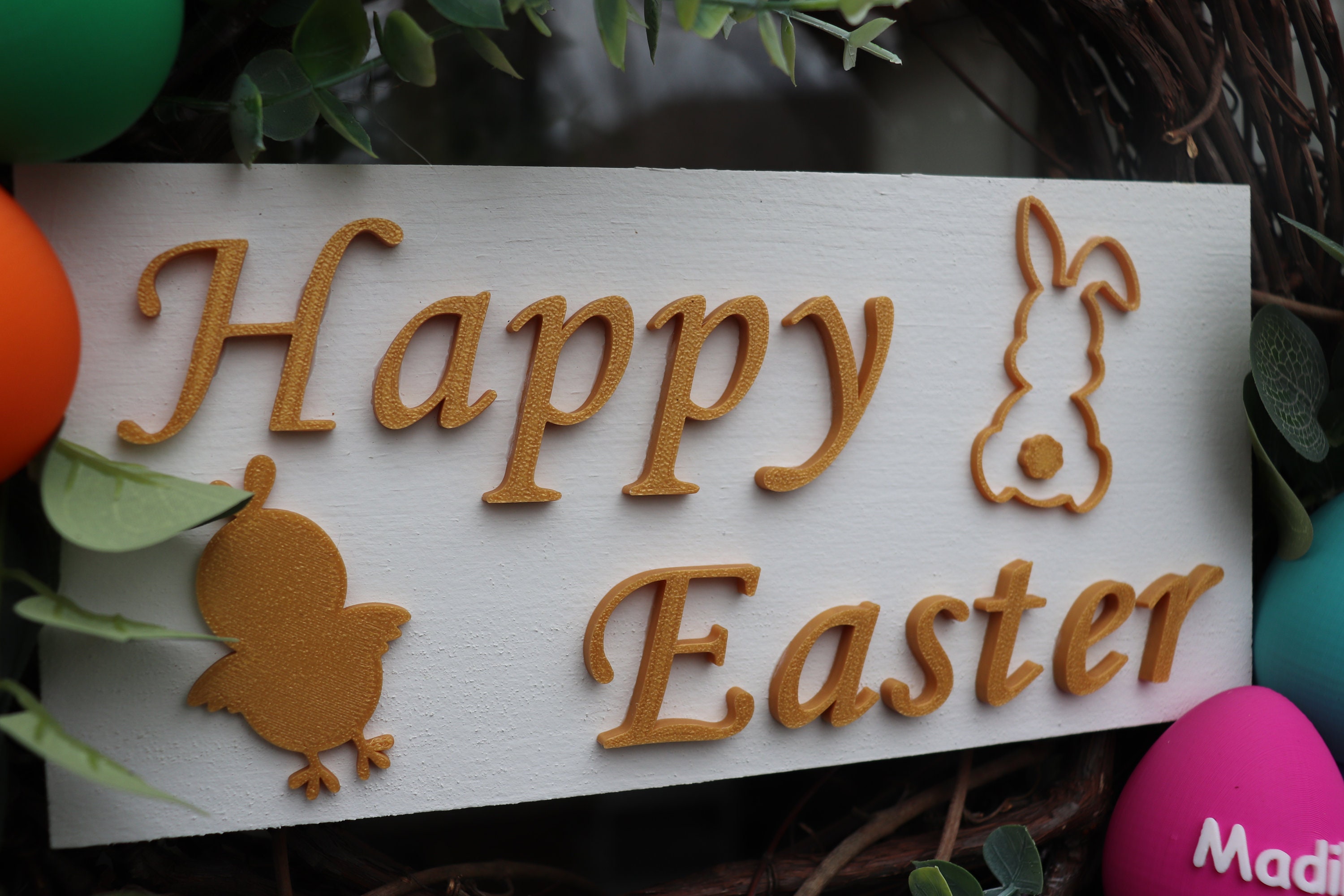 Easter Wreath | Personalized | Happy Easter | Easter Decor | Easter ...