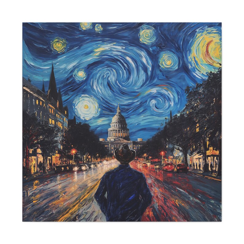 Wall Art Vincent Van Gogh Style Oil on Canvas “print” ATX, Austin, TX ...