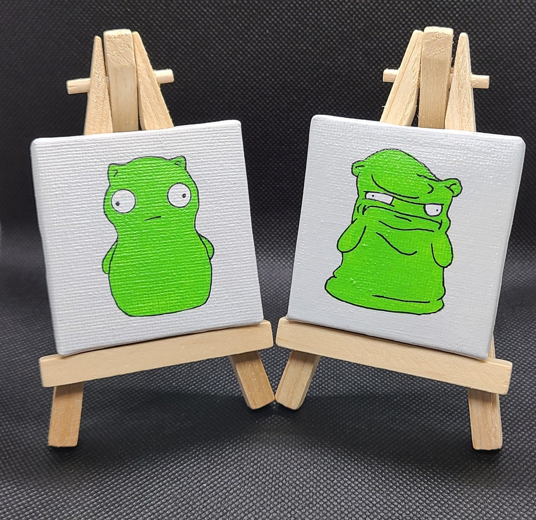 Good and Bad Kuchi Kopi Mini Hand-painted Stretched Canvases From Bob's ...