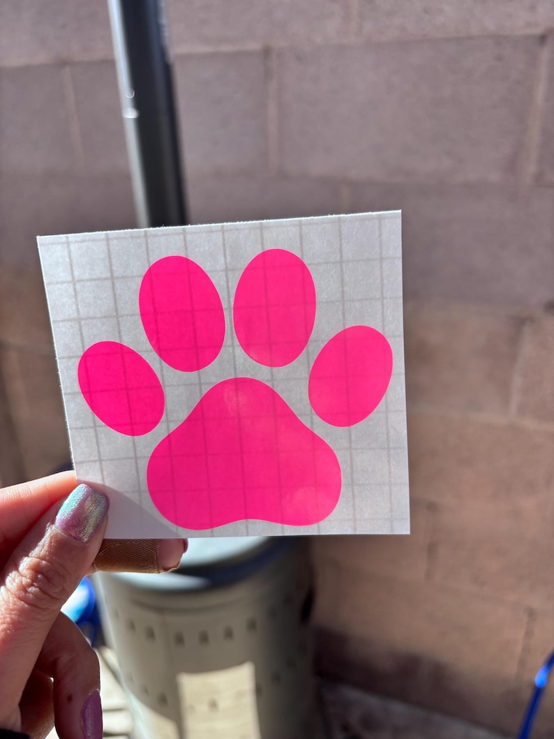 Paw Print Sticker, Paw Print Vinyl Decal, Personalized Paw Print ...