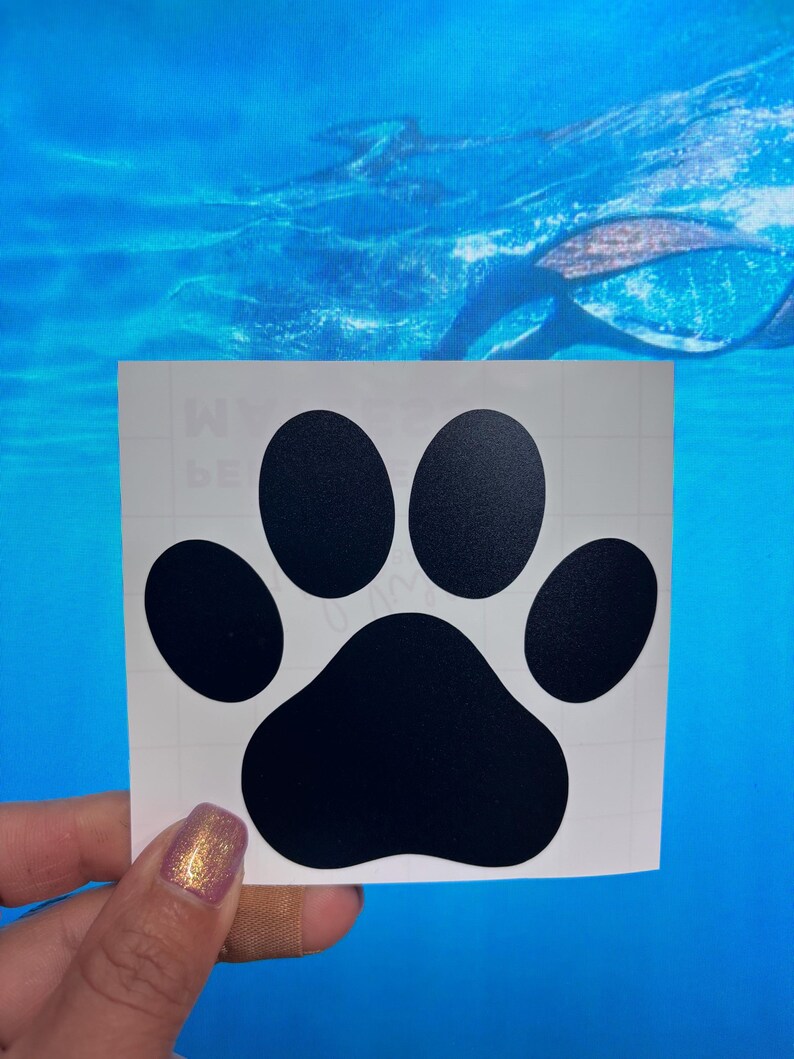 Paw Print Sticker, Paw Print Vinyl Decal, Personalized Paw Print ...