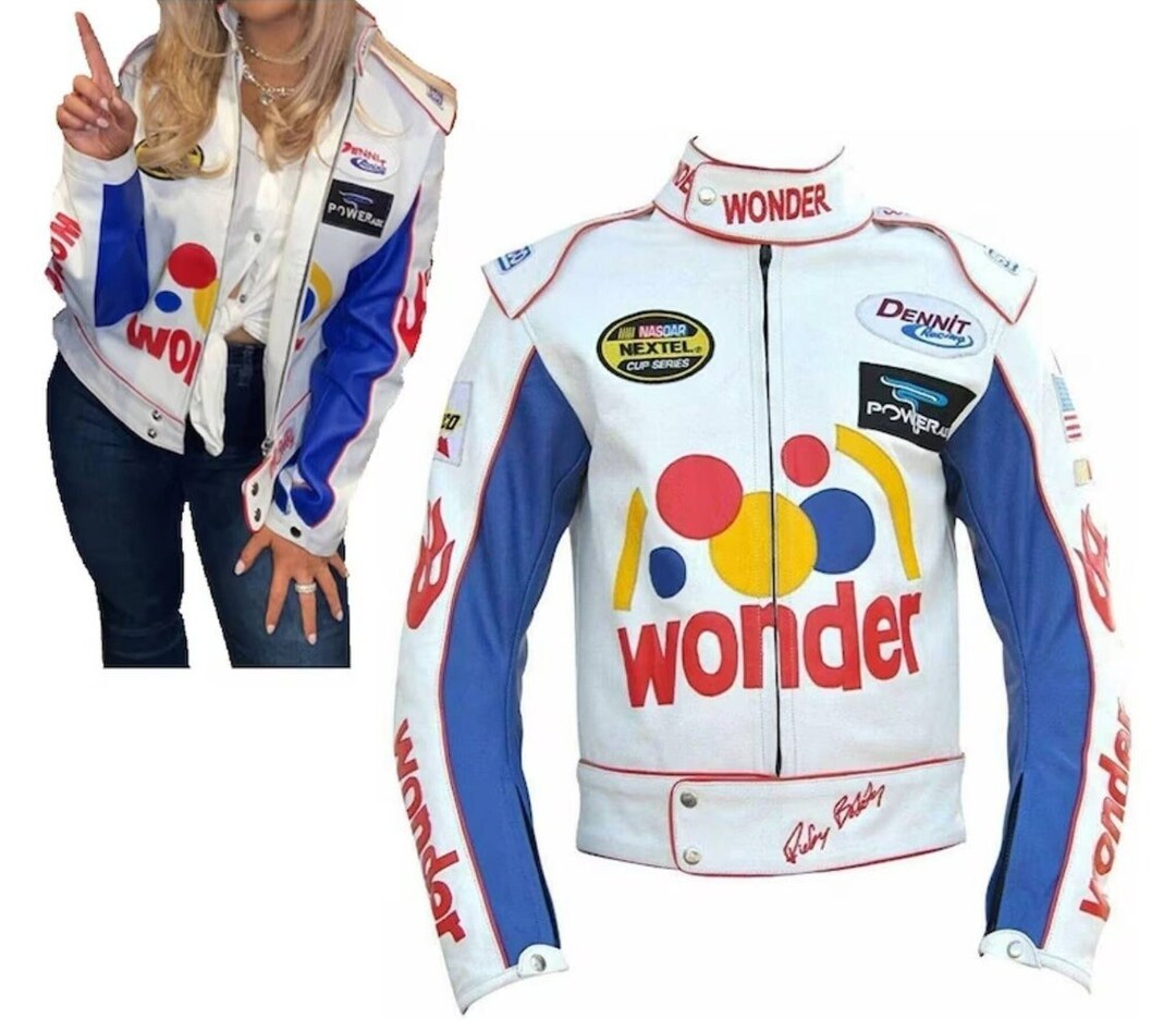 Women's Talladega Nights Ricky Bobby Wonder White Racing Handmade ...