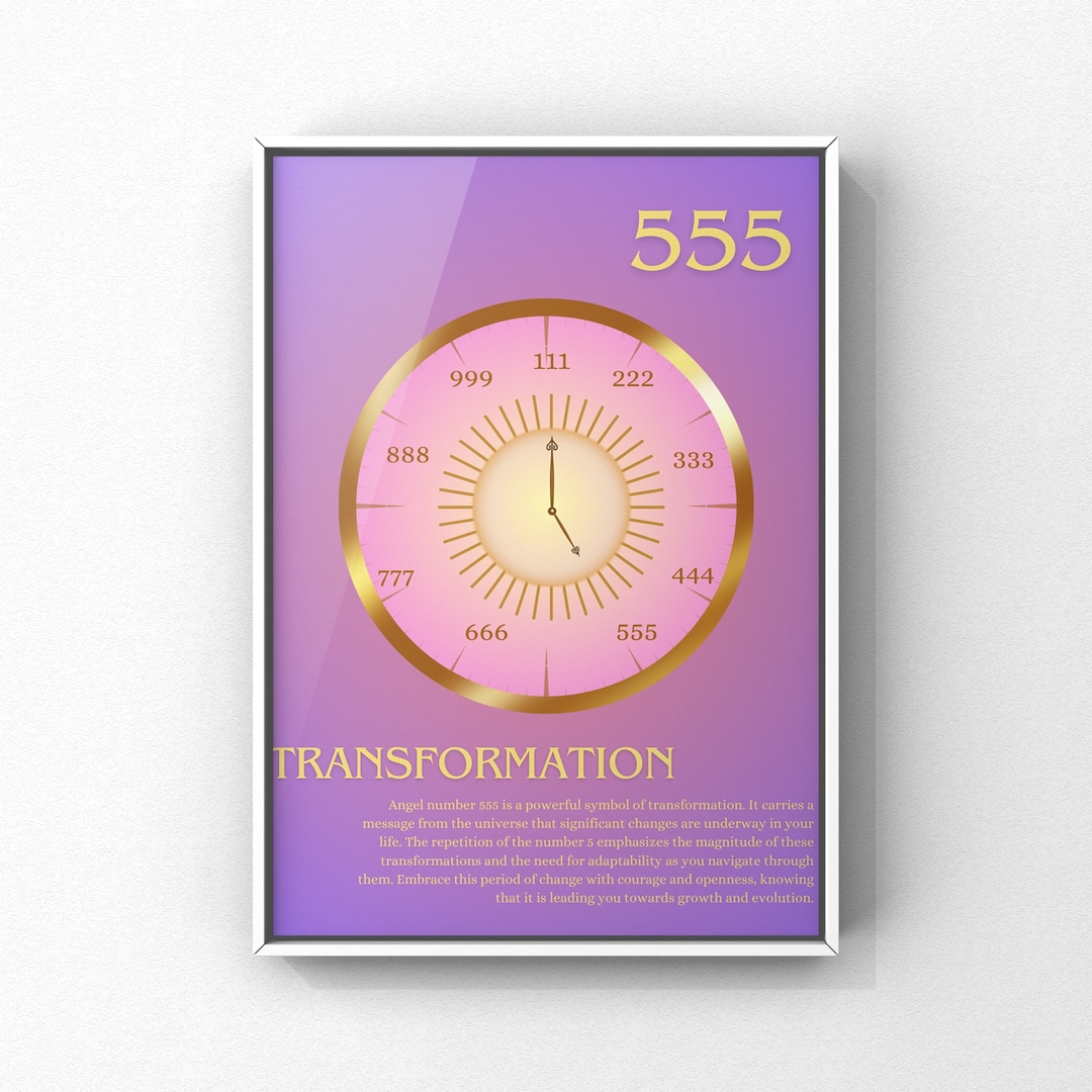 ANGEL NUMBERS POSTER 555 transformation/manifestation/angel Numbers ...