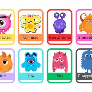 Printable Emotion Flashcards, Nursery Rhymes Monsters Cards, Feelings ...