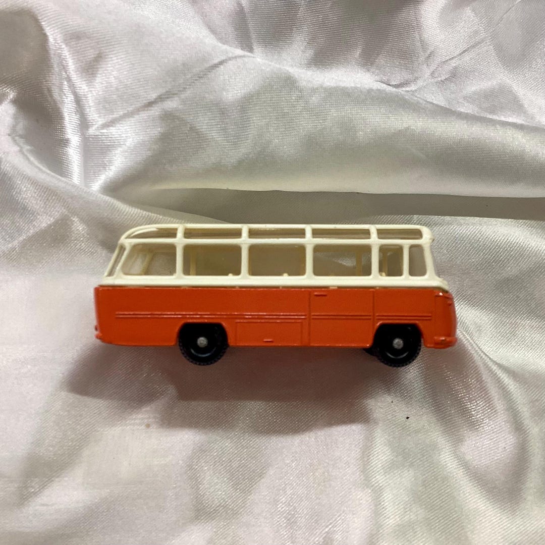 Vintage Matchbox Mercedes Coach Bus Orange & White No. 68 Lesney 1960's ...