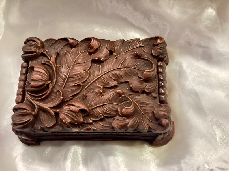 Vintage Syroco Wood Cigarette Box. Trinket Box. Good Condition. - Etsy