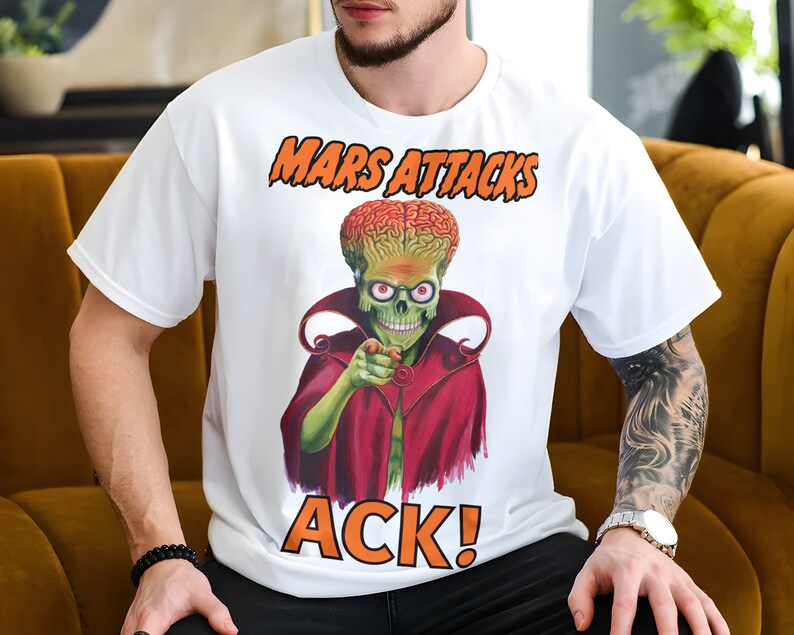 Mars Attacks ACK Movie Poster Classic Movie Unisex T Shirt All Sizes S ...
