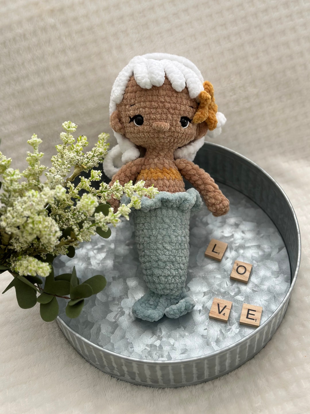 Lumi the Little Mermaid Handmade Mermaid Handmade Stuffed Doll - Etsy