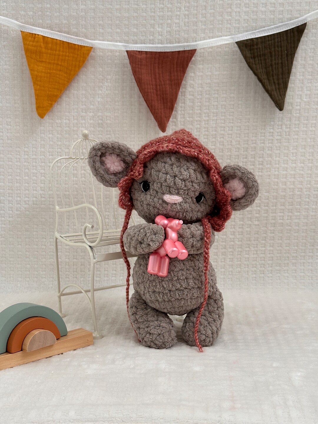 Modernhookcreations Nibbles the Baby Mouse Handmade Mouse Crocheted ...