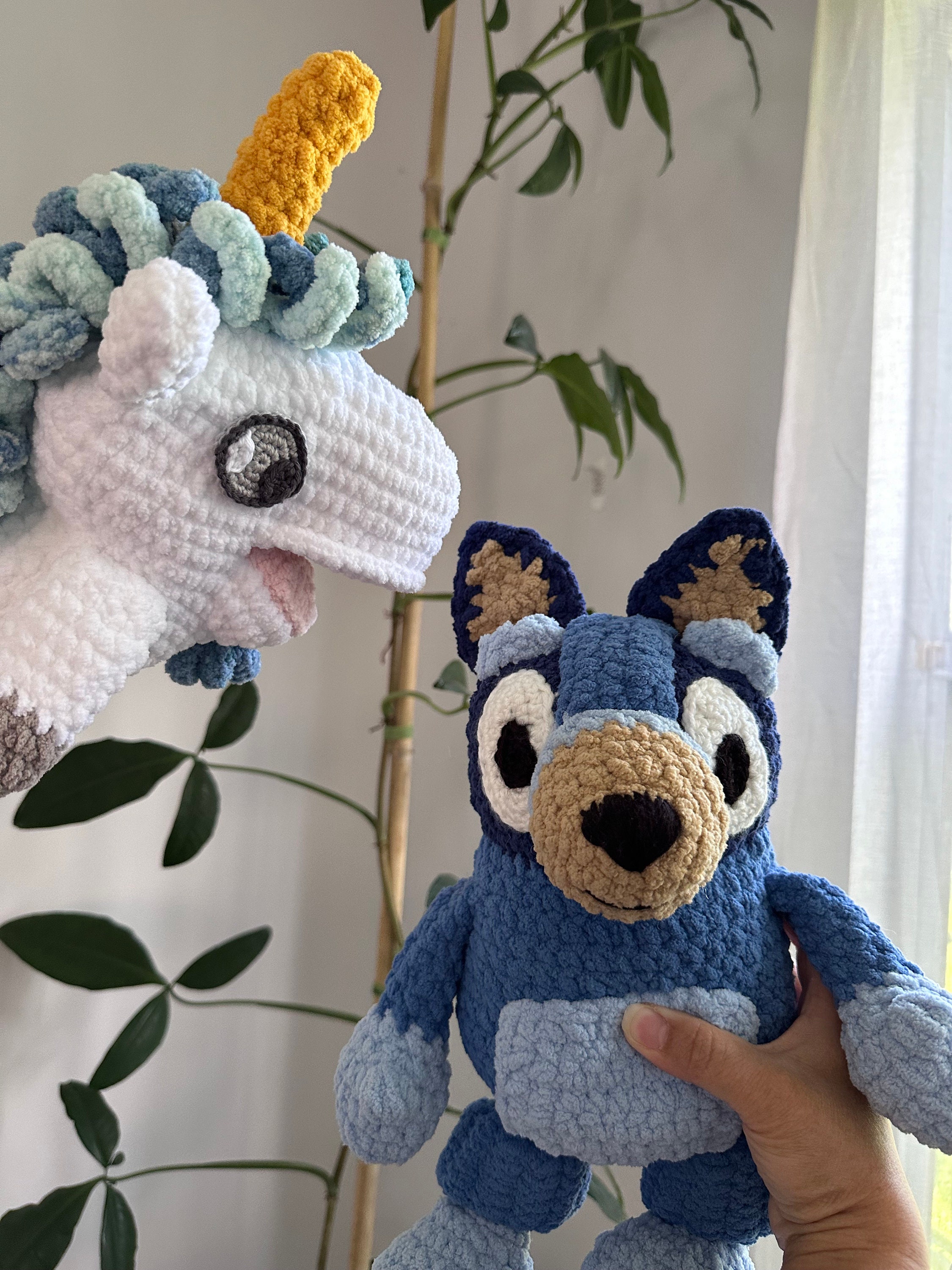 Modernhookcreations | Bluey Plushie | Handmade | Blue Heeler Dog | - Etsy