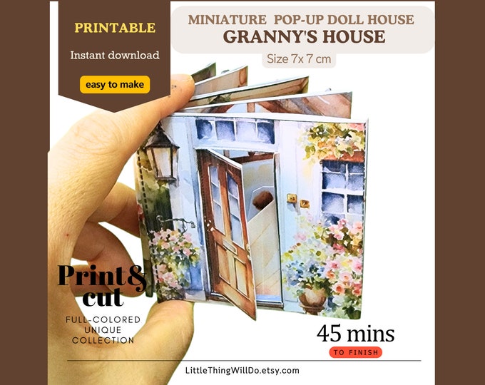 Butterfly POP-UP Miniature Book – 1:12 Dollhouse Miniature 3D Butterfly ...