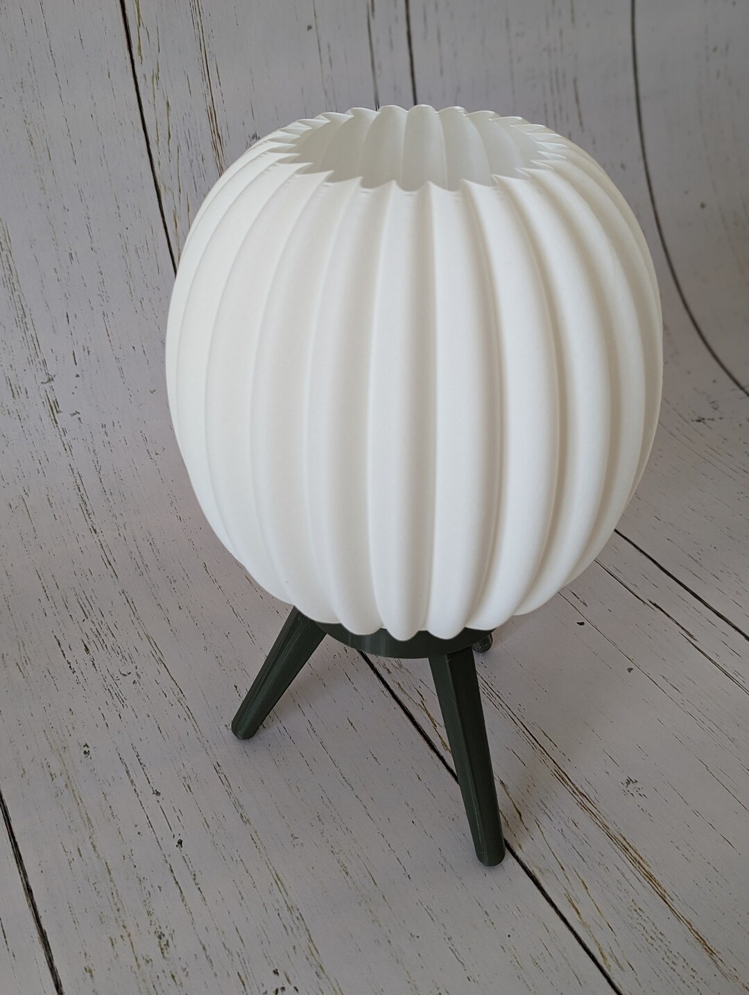 Stylish Lamp With Fluted Shade and Accent Color Base - Etsy