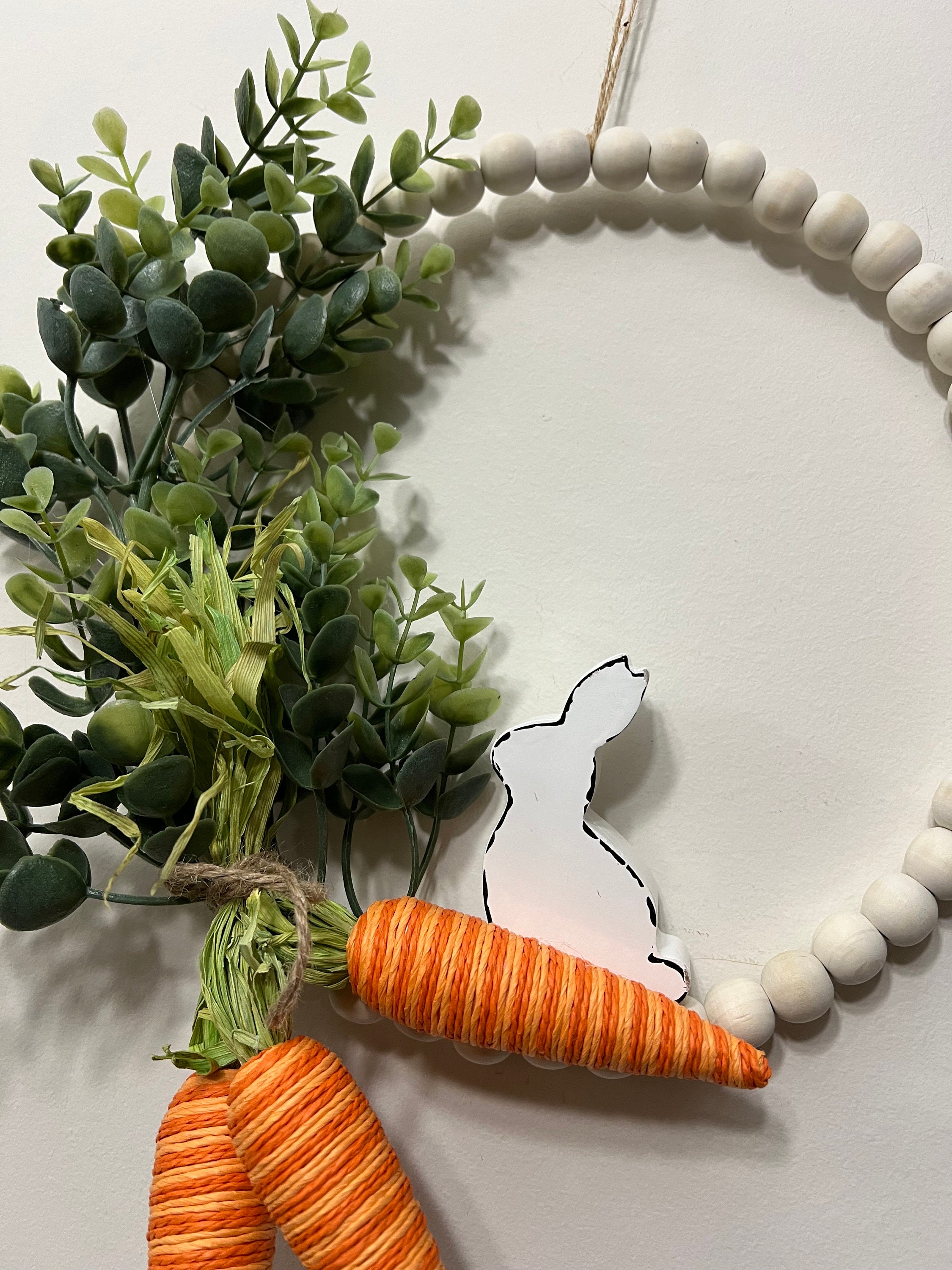 Easter Bunny & Carrots Wreath - Etsy