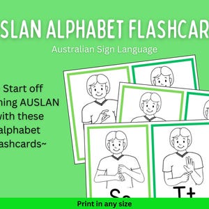 AUSLAN Early Learning Alphabet Learning Flashcards - Etsy