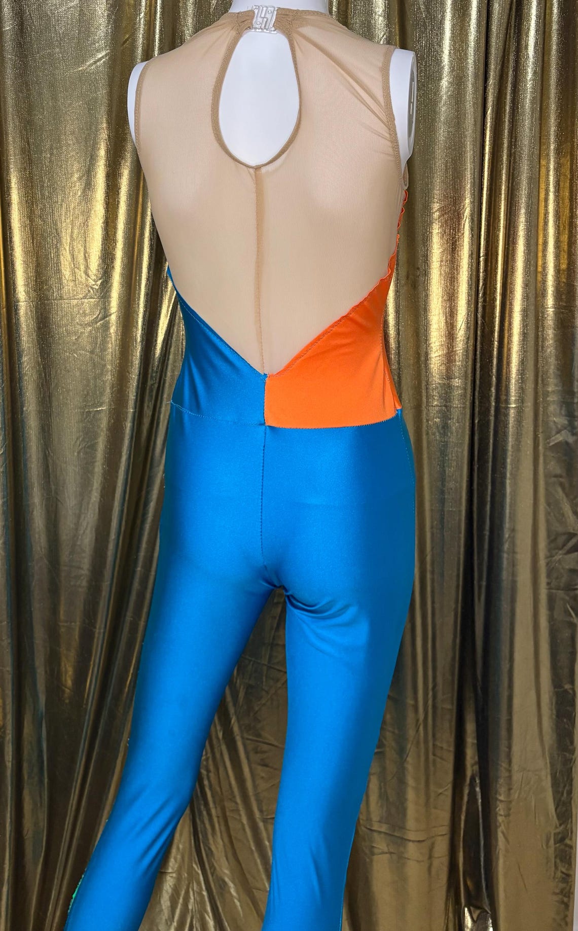 Neon Color Block Unitard: Aerial Dance, Circus Arts, Rhinestone Detail ...