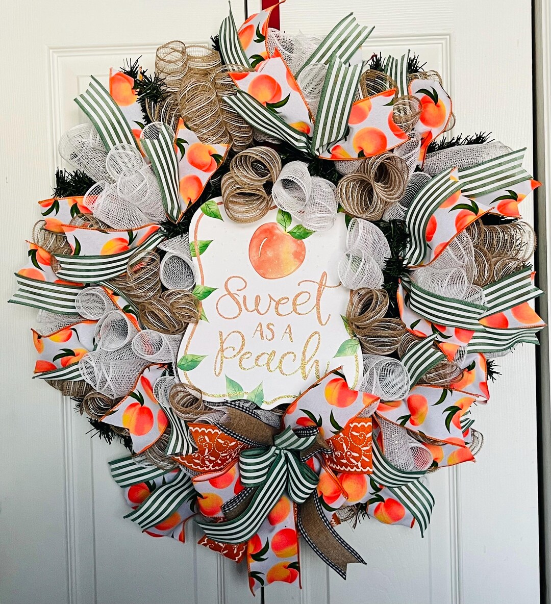 Sweet as a Peach Wreath - Etsy