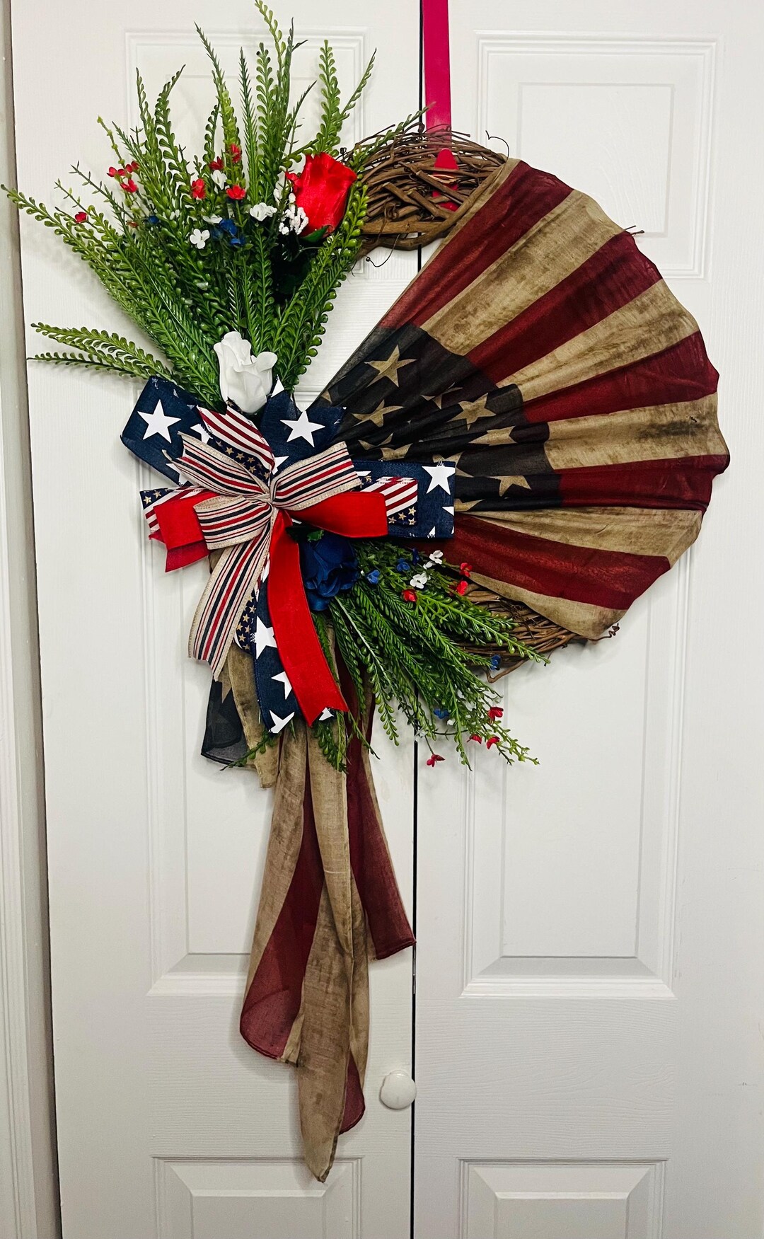 American Flag Wreath - Etsy