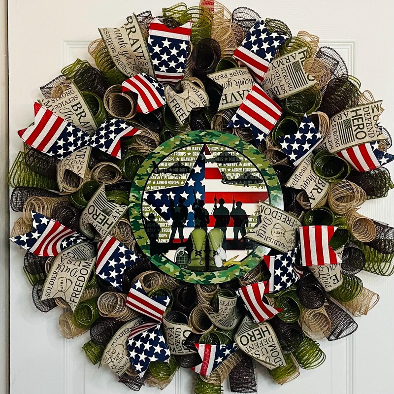 Camo Wreath Etsy